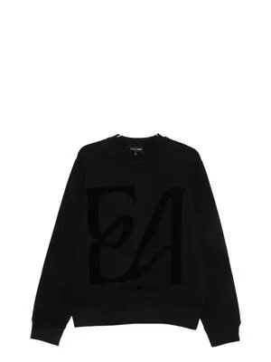 Emporio Armani Logo Cotton Sweatshirt - Blue