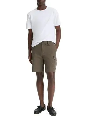 Vince Cotton-linen Cargo Short - Mangrove