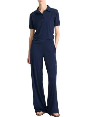 Vince Jersey Polo Shirt - Navy