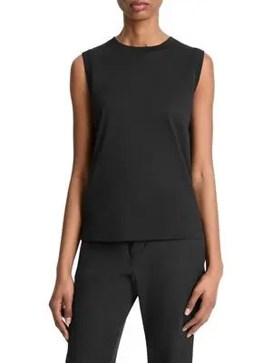 Vince Pima Cotton Muscle T-shirt - Black