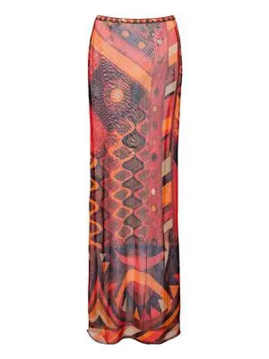 Emilio Pucci Vivara Tulle Maxi Skirt - Multicoloured