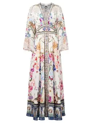 Camilla Crystal-embellished Silk Maxi Dress - Multicoloured