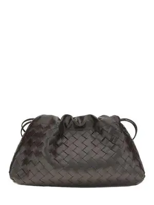 Bottega Veneta Drawstring Pouch In Woven Leather - Brown