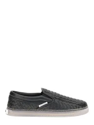 Bottega Veneta Serena Intrecciato Slip-on Sneakers - Black
