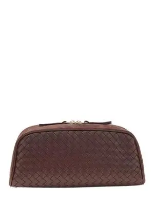 Bottega Veneta Bottega Veneta Large Nodo Pouch In Nappa And Suede Brown