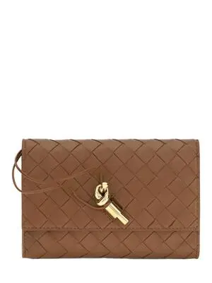 Bottega Veneta Andiamo Clutch Bag With Knot Closure - Brown