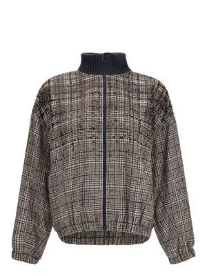 Brunello Cucinelli Padded Jacket With Sequin Details - Beige