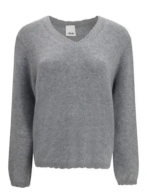 ALLUDE V-neck Sweater - Grey