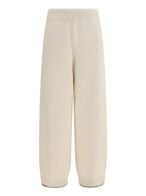 Brunello Cucinelli Cashmere Trousers - White