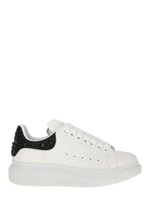 Alexander McQueen Oversized Sneakers With Crystal Embellishments - White
