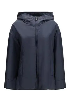 Max Mara Oversized Padded Jacket In Water Repellent Canvas - Blue
