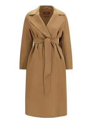 Max Mara Wool, Cashmere, And Silk Robe Coat - Beige