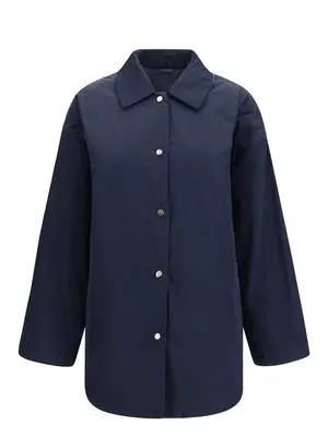 Max Mara Reversible Padded Jacket In Radzmir And Water Repellent Canvas - Blue