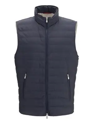 Brunello Cucinelli Sleeveless Padded Gilet - Blue