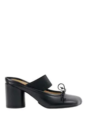 MAISON MARGIELA Leather Block Heel Sandals - Black
