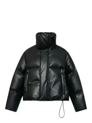 MAISON MARGIELA MM6 Maison Margiela Padded Leather-Effect Cropped Jacket
