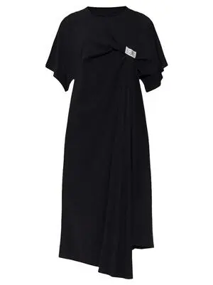 MAISON MARGIELA Cotton Dress With Appliqu - Black