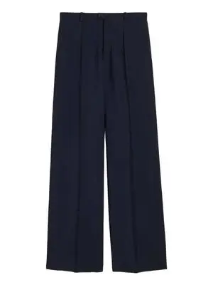 JIL SANDER Wool Canvas Trousers - Blue