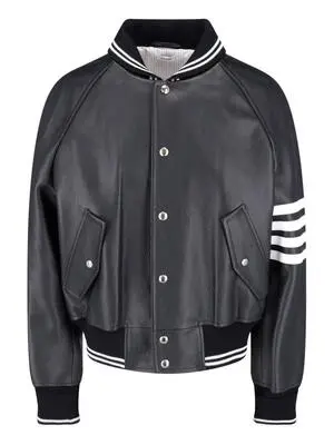 Thom Browne Leather Blouson - Black