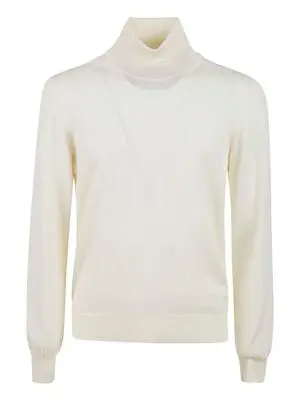 GRAN SASSO Long Sleeve Roll-neck Jumper - White