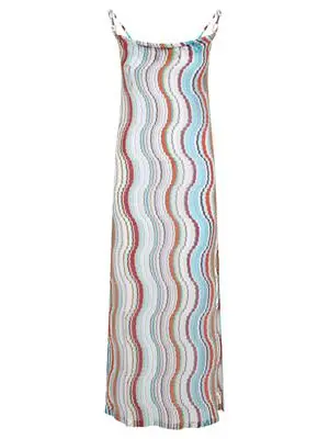 MISSONI Missoni Zigzag Side Slit Maxi Dress