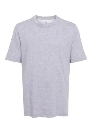 Brunello Cucinelli Crew-neck Cotton T-shirt - Light Gray