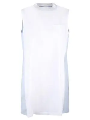 SACAI Sacai Sleeveless A-Line Dress With Ribbed Crewneck And Chest Pocket
