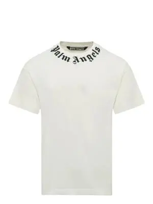 Palm Angels Logo Crewneck T-shirt - White