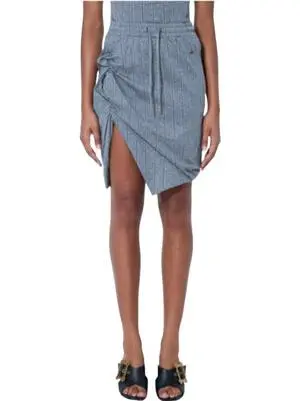 VIVIENNE WESTWOOD Panther Pinstripe Mini Skirt - Grey