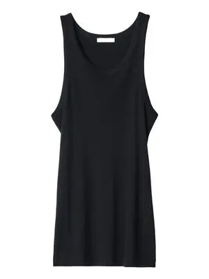 LEMAIRE Tank Top In Ribbed Jersey - Black