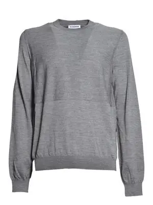 JIL SANDER Crewneck Long-sleeved Jumper - Grey