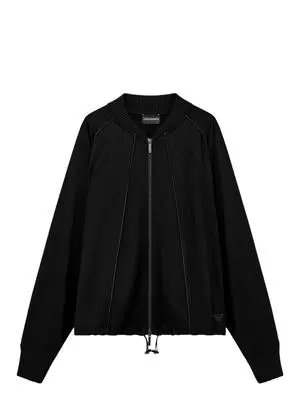 Emporio Armani Punto Milano Jersey Blouson Jacket - Black