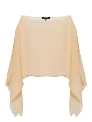 Balmain Chiffon Print Beach Top - Nude