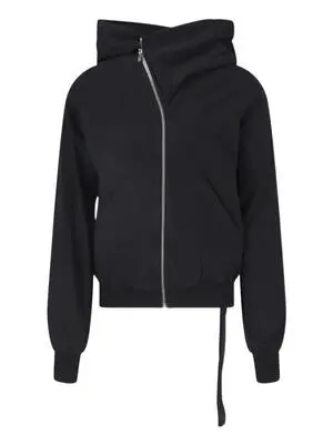 Rick Owens Drawstring Zipped Cardigan - Black