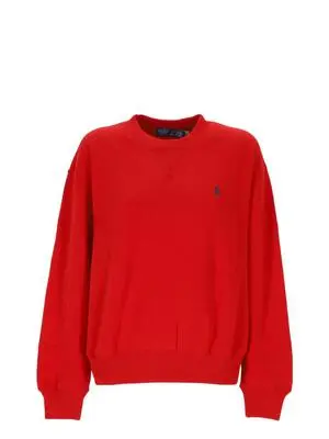 Polo Ralph Lauren Logo Crewneck Sweatshirt - Red