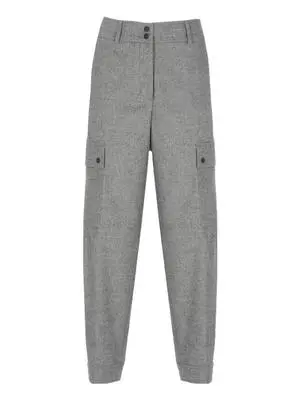 Peserico Belted Cargo Trousers - Gray