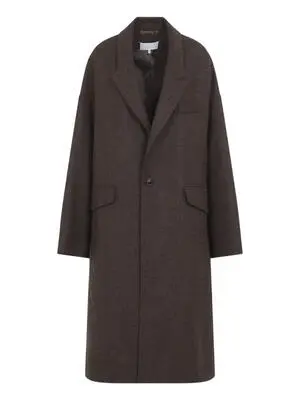 MAISON MARGIELA Long Sleeved Single-breasted Coat - Brown