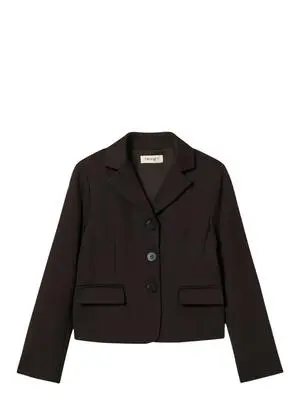 TWINSET Notch Lapel Blazer With Flap Pockets - Black