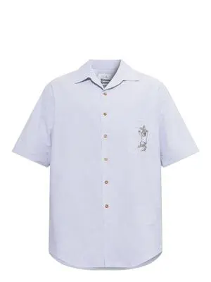VIVIENNE WESTWOOD Vivienne Westwood Bowling Embroidered Shirt Light Blue