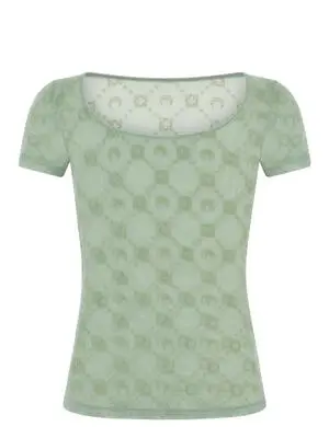 MARINE SERRE Moonogram Round-neck T-shirt - Gray