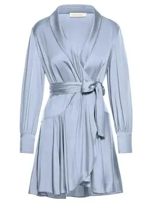 Zimmermann Long-sleeved Belted Dress - Oceanblue
