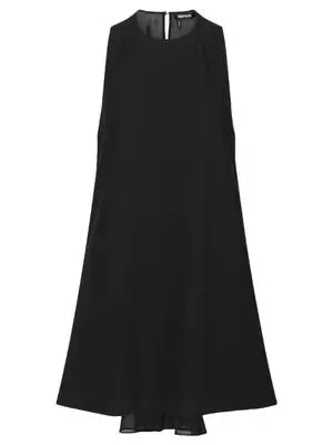 ROTATE BY BIRGER CHRISTENSEN Crepe A-line Mini Dress With Chiffon Embellishments - Black