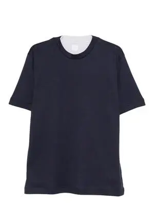 Eleventy Crew Neck Short Sleeve T-shirt - Blue