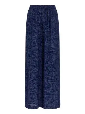 GIANLUCA CAPANNOLO Claudia Printed Wide-leg Pants - Blue