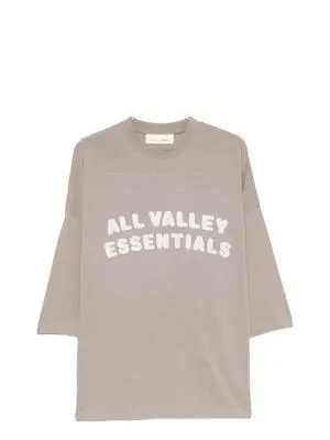 Fear Of God Fear Of God Essentials Taupe Mesh Textured Graphic T-Shirt No