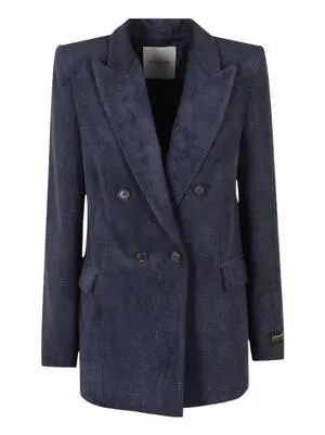 ERMANNO FIRENZE Double Breasted Blazer - Blue