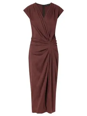 Proenza Schouler Gathered Midi Dress - Brown