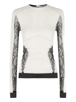 Attico Long-sleeved Cover-up - White Black