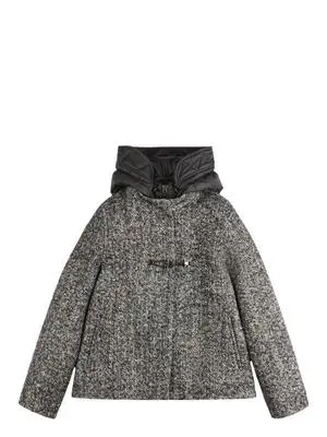 FAY Hooded Cape With Toggle Closures - Black