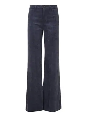 ERMANNO FIRENZE Wide-leg Corduroy Trousers - Blue
